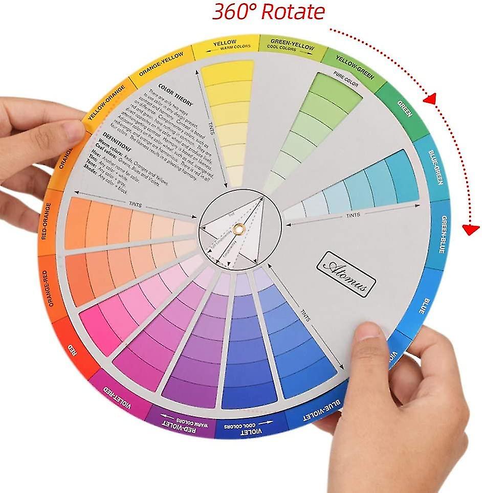 Colour Wheel Color Board Chart Artist Color Guide Tool For Painting ...