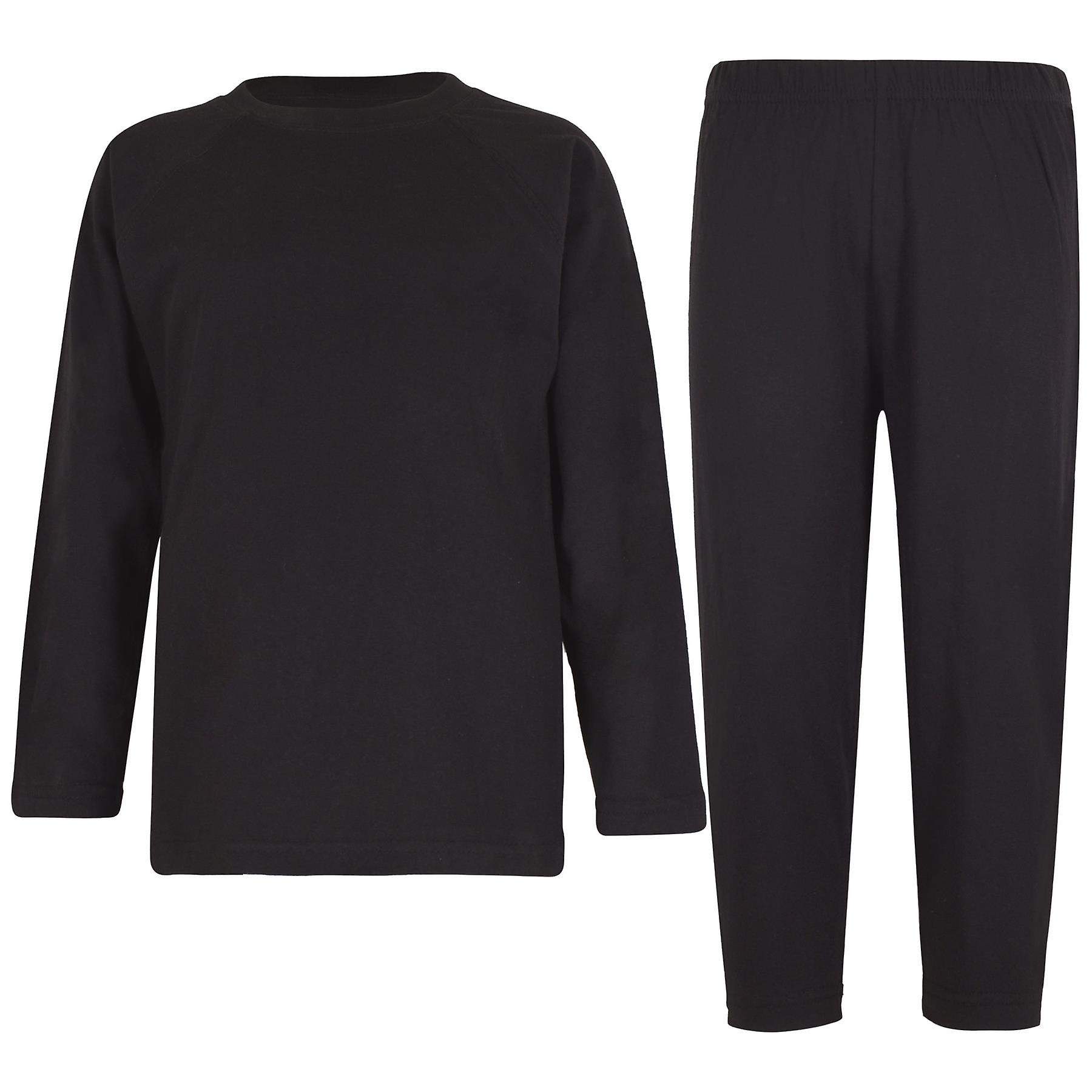 A2Z 4 Kids Girls Boys Raglan Sleeves Plain Pyjamas 2 Piece Comfort ...