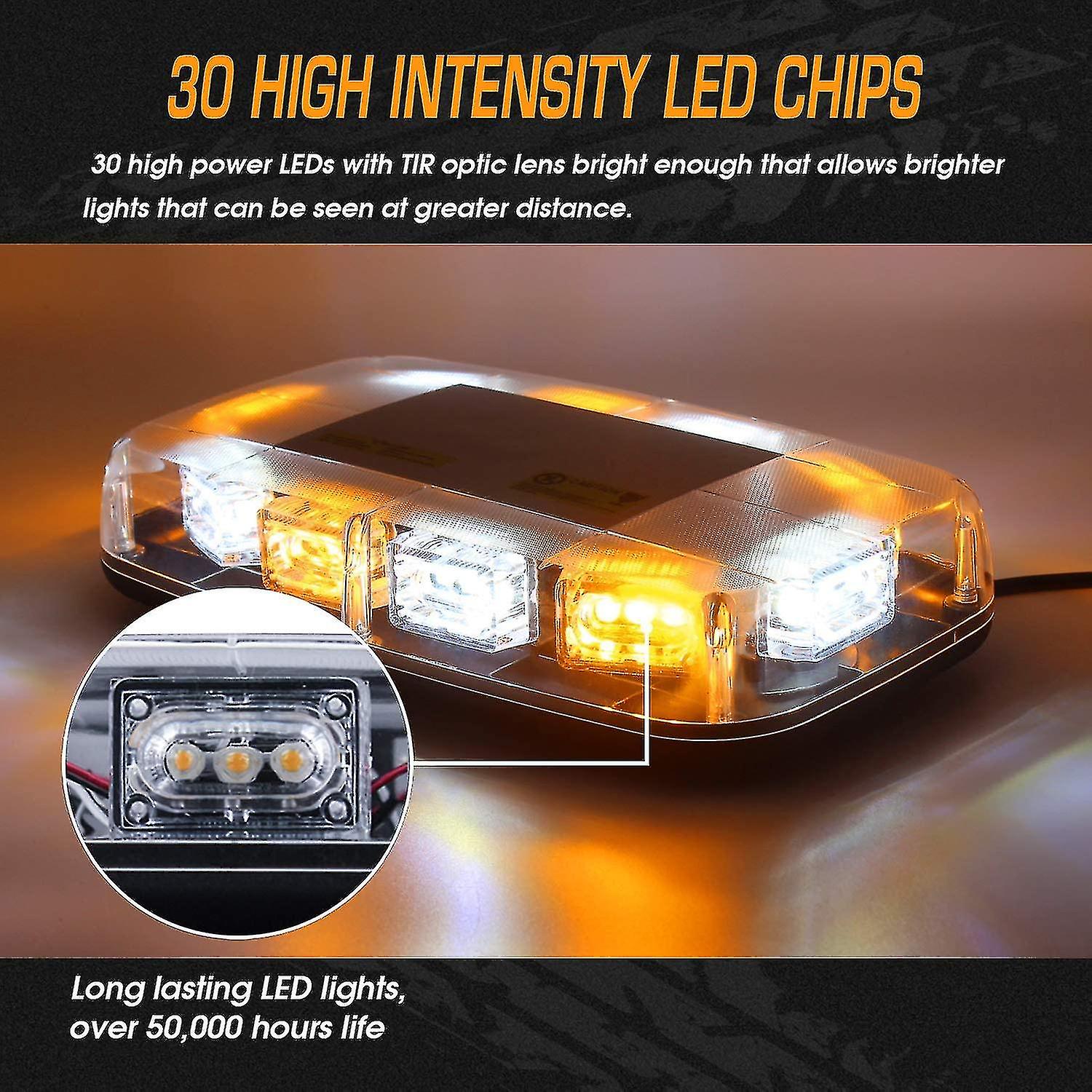 Led Strobe Warning Light -36 Led High Intensity Emergency Flashing ...
