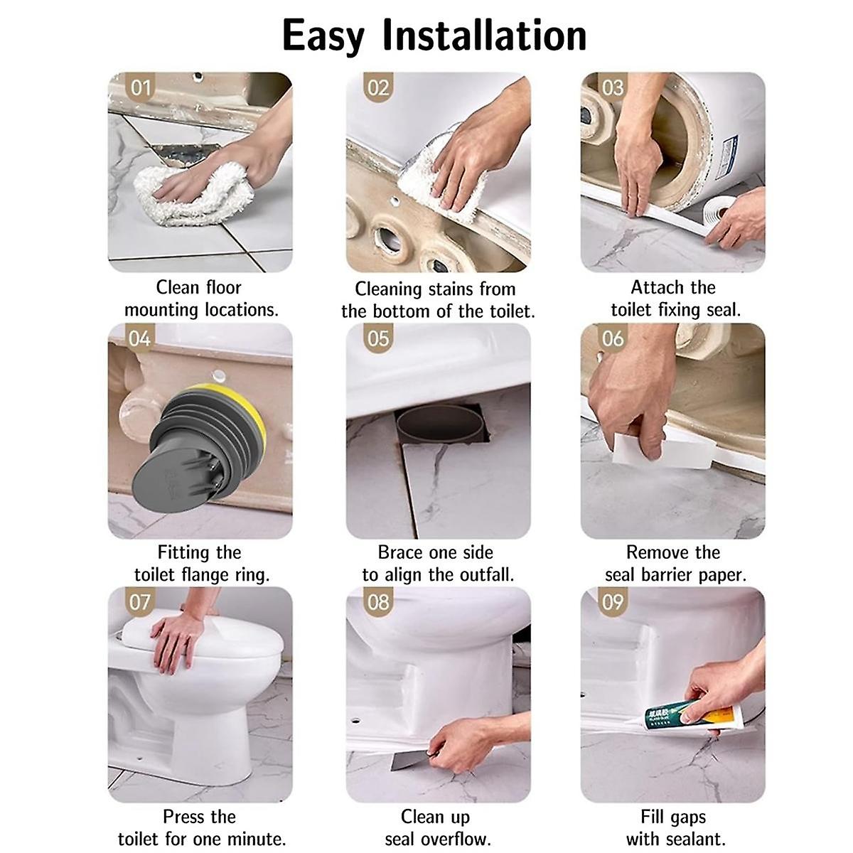 2PCS Toilet Flanges Wax Rings with Prevent Backflow Valve - Thick Wax ...