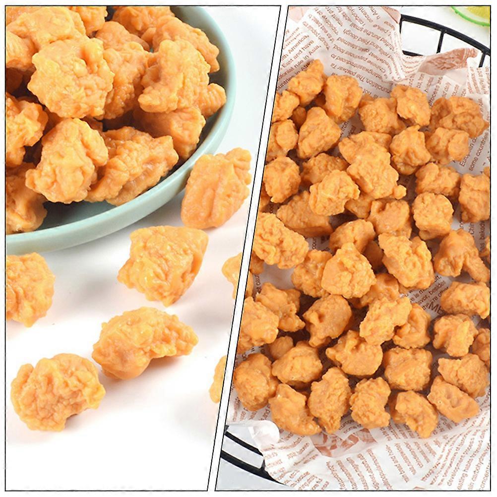 10Pcs Simulated Chicken Popcorn Fried Chicken Nuggets Props Small ...