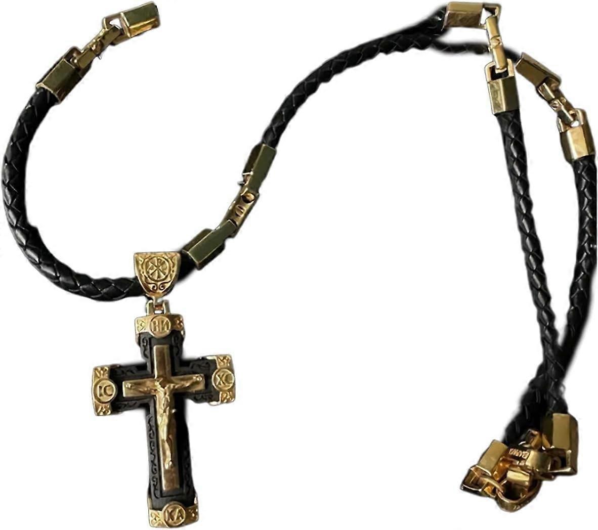 Elegant Handcrafted Rosary with Ornate Golden Crosses, Handmade Jesus ...
