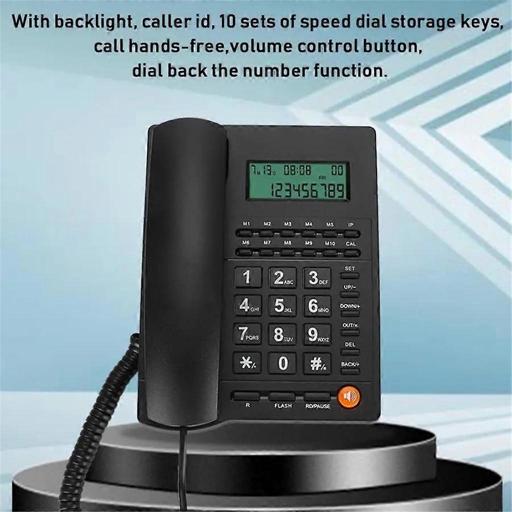Corded Telephone Desktop Landline Telephone with Caller Display for ...