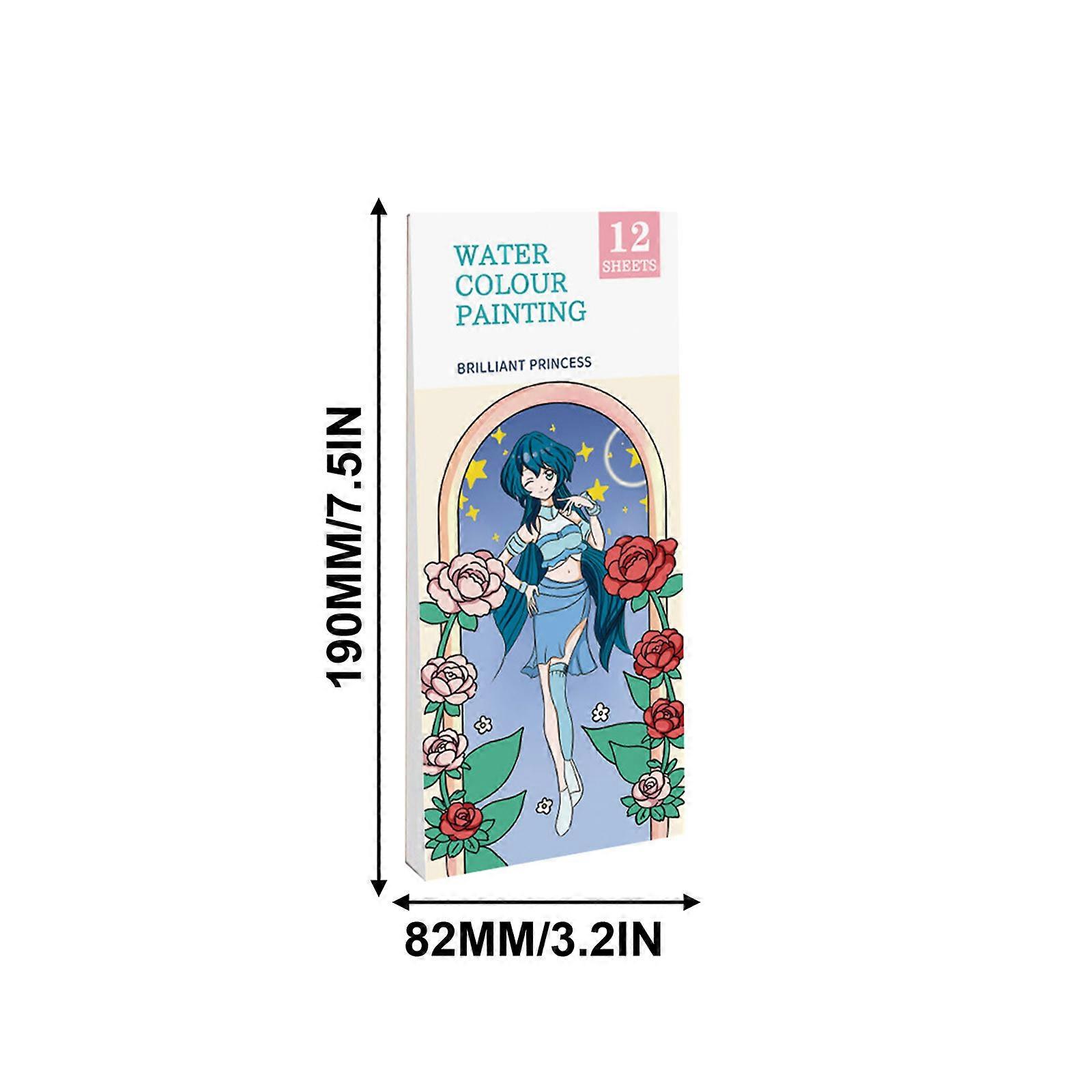 Watercolor Coloring Note Book For Children's Watercolor Graffiti Paper ...