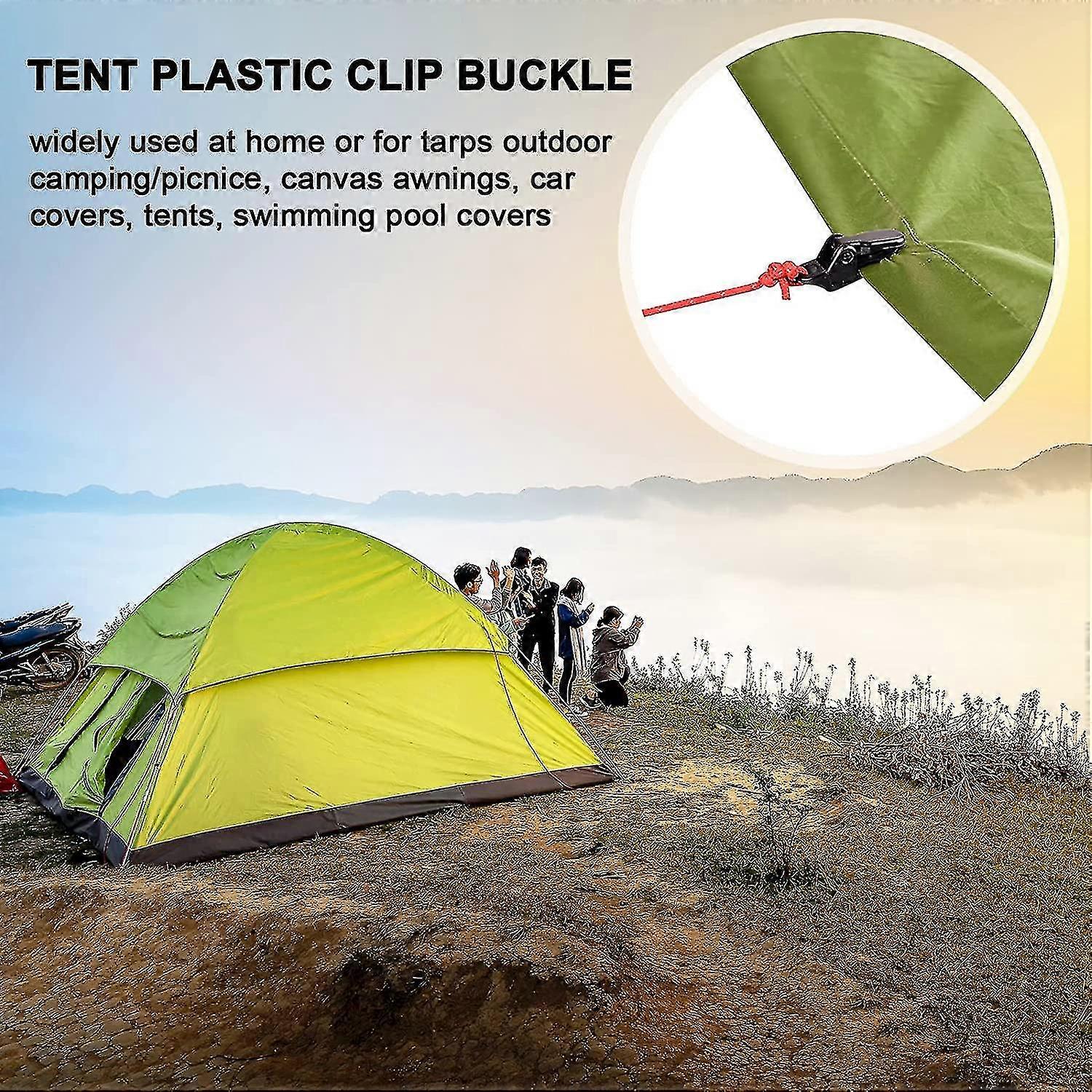 10 Sets Tarp Clip Awning Tent Clamp Heavy Duty Tent Clamp For Outdoor ...