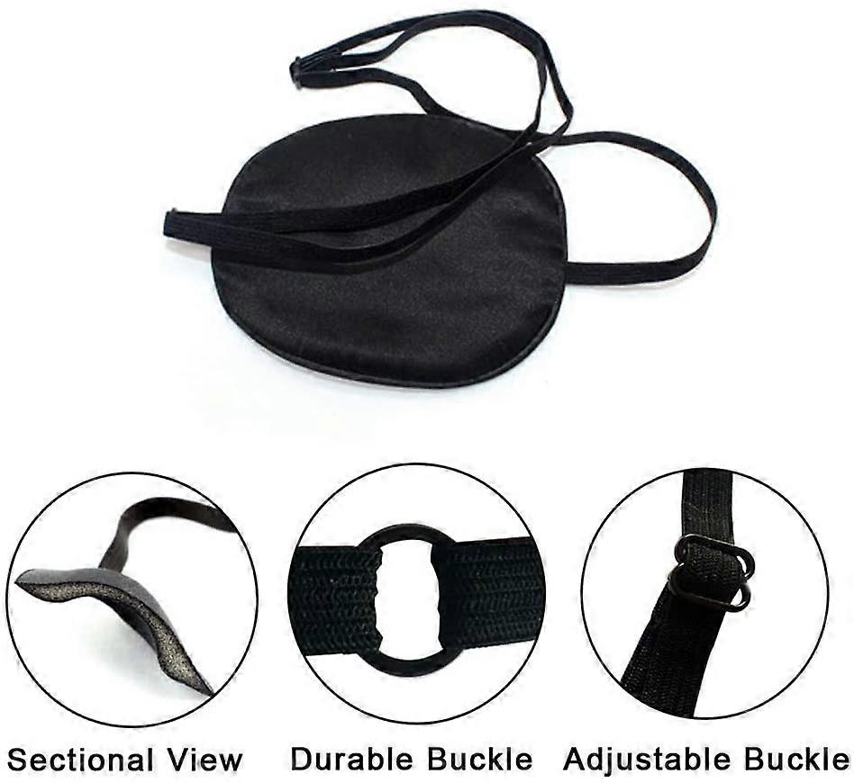 Silk Elastic Eye Patches, Pirate Eye Visor Adjustable Eye Patch ...