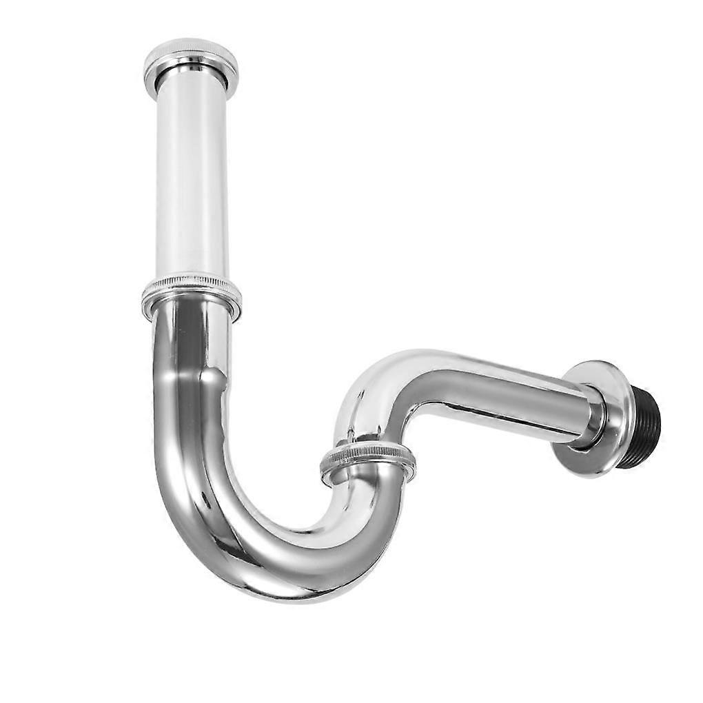 Siphon Sink Chrome Plated P Trap Easy to Install Leakproof Pipe Tube ...