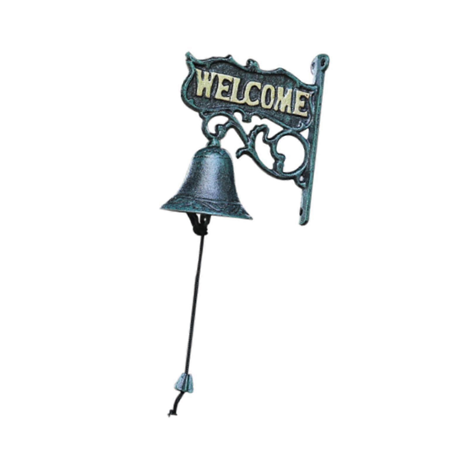 Cast Iron Door Bell Welcome Sign Outdoor Dinner Bell for Yard Garden ...