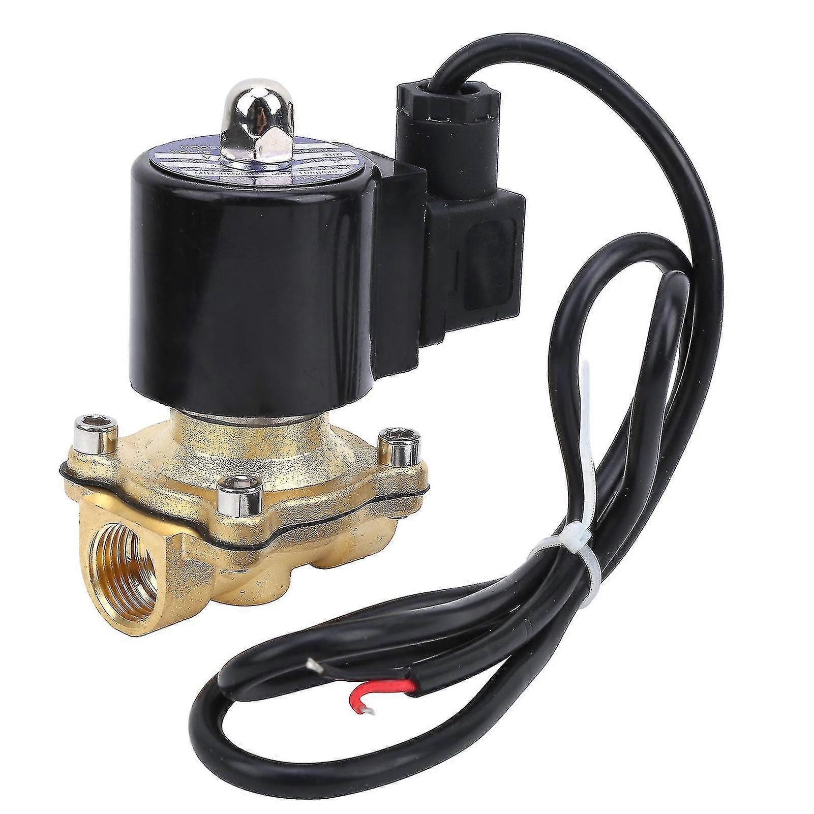 2A16015 G1/2in AC220V Brass Normally Closed Solenoid Valve with Waterproof Coil | Fruugo UK