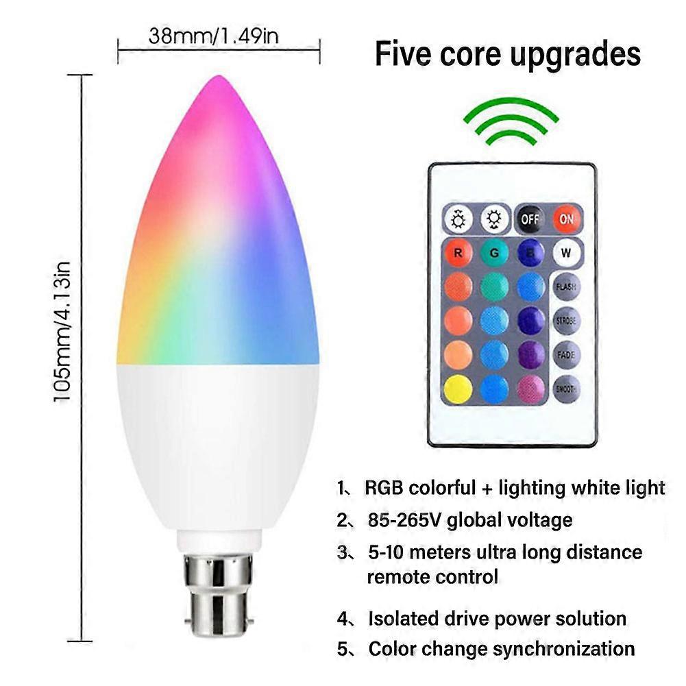 NEW RGB Led Colour Smart Changing Light Bulb Remote E12/E14/E26/E27/B22 Indoor | Fruugo UK