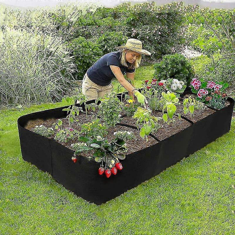 Rectangular Multi-grid Felt Planting Bag Vegetable Split Planting Bag ...