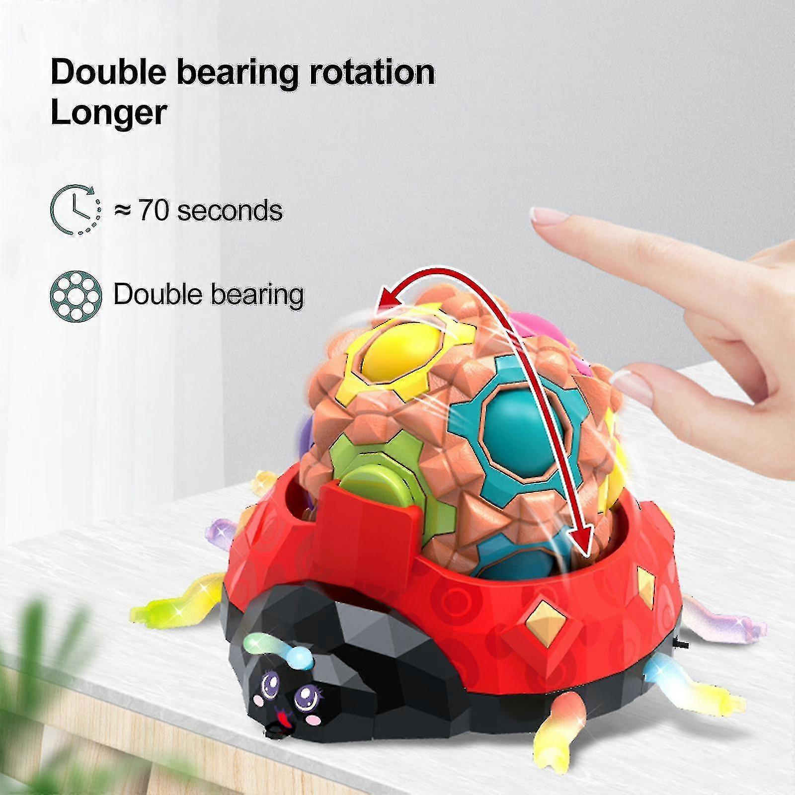 Fingertip 360 Rotation Scooter Toy,Ladybug Toy seven Star Ladybird ...