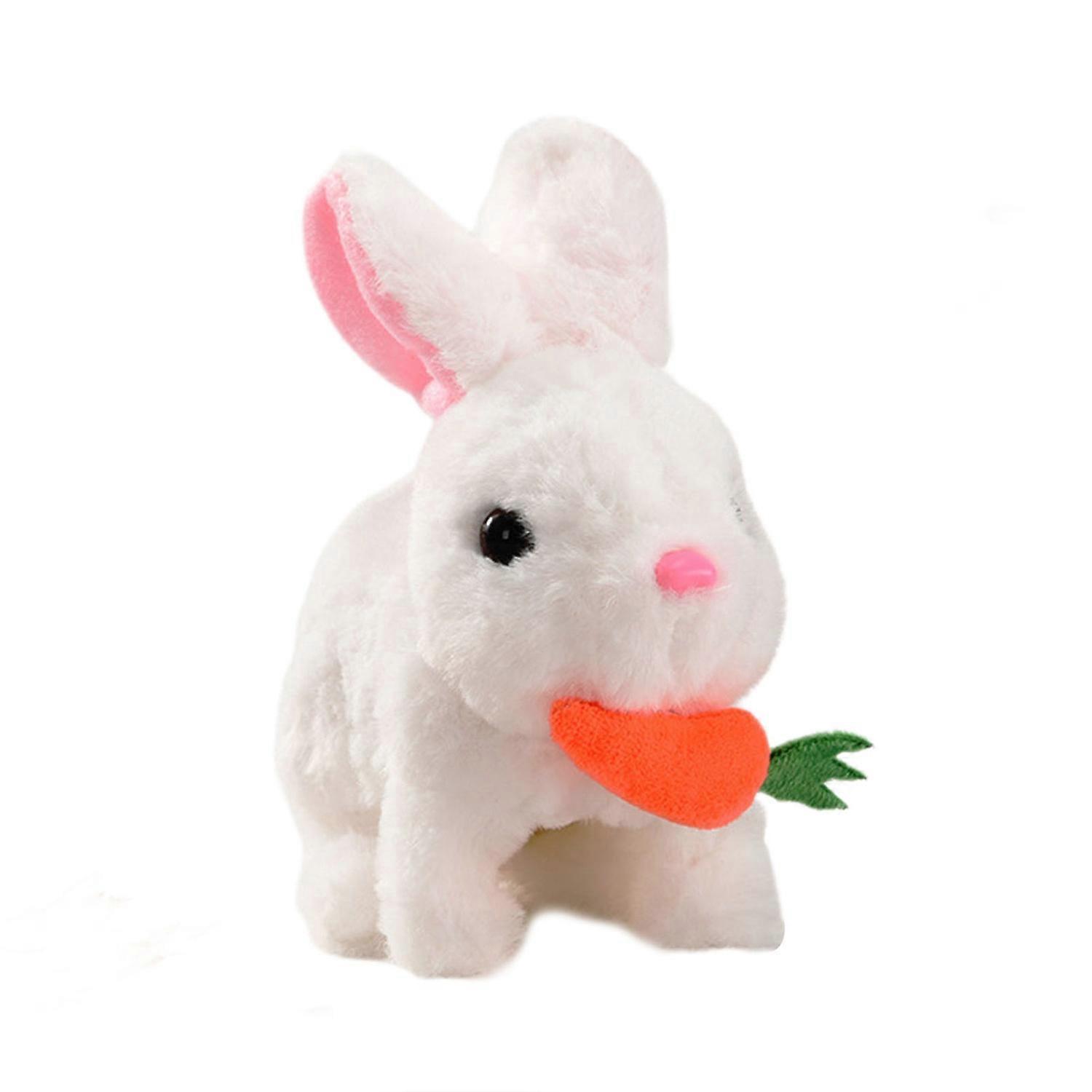 Electric Toy Interactive Walking Bunny Toy with Carrot Adorable ...