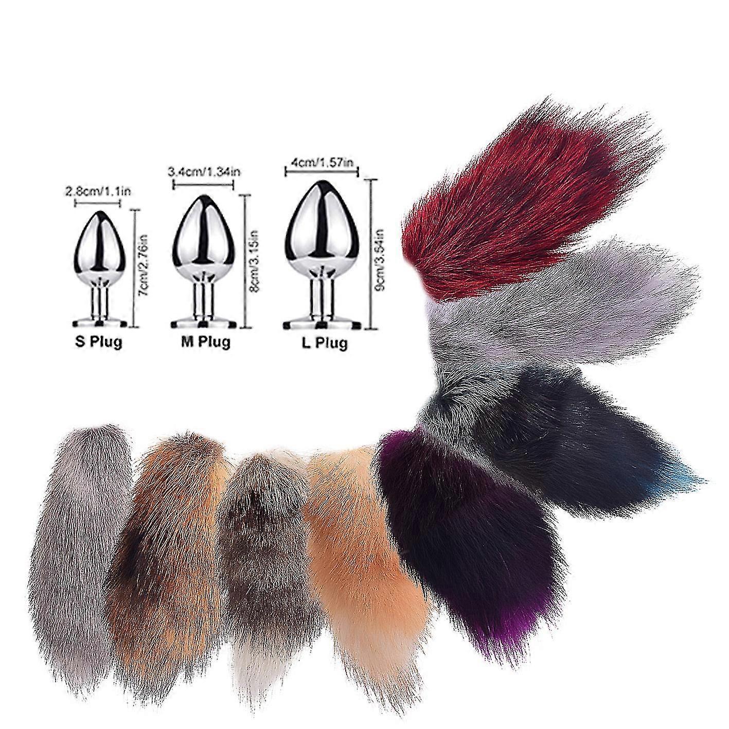 Tail Plug-in Fox Tail Cat Small Props Real Hair Small Tail Detachable ...