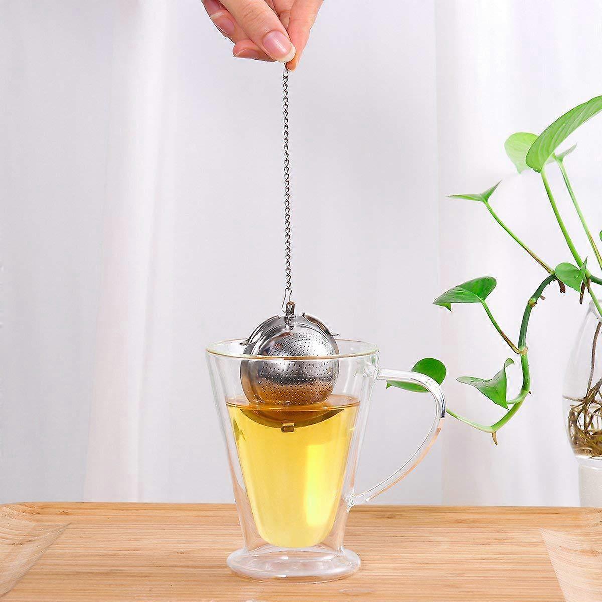 2pcs Ball Shaped Tea Filter Stainless Steel Tea Leaker Tea Strainer ...