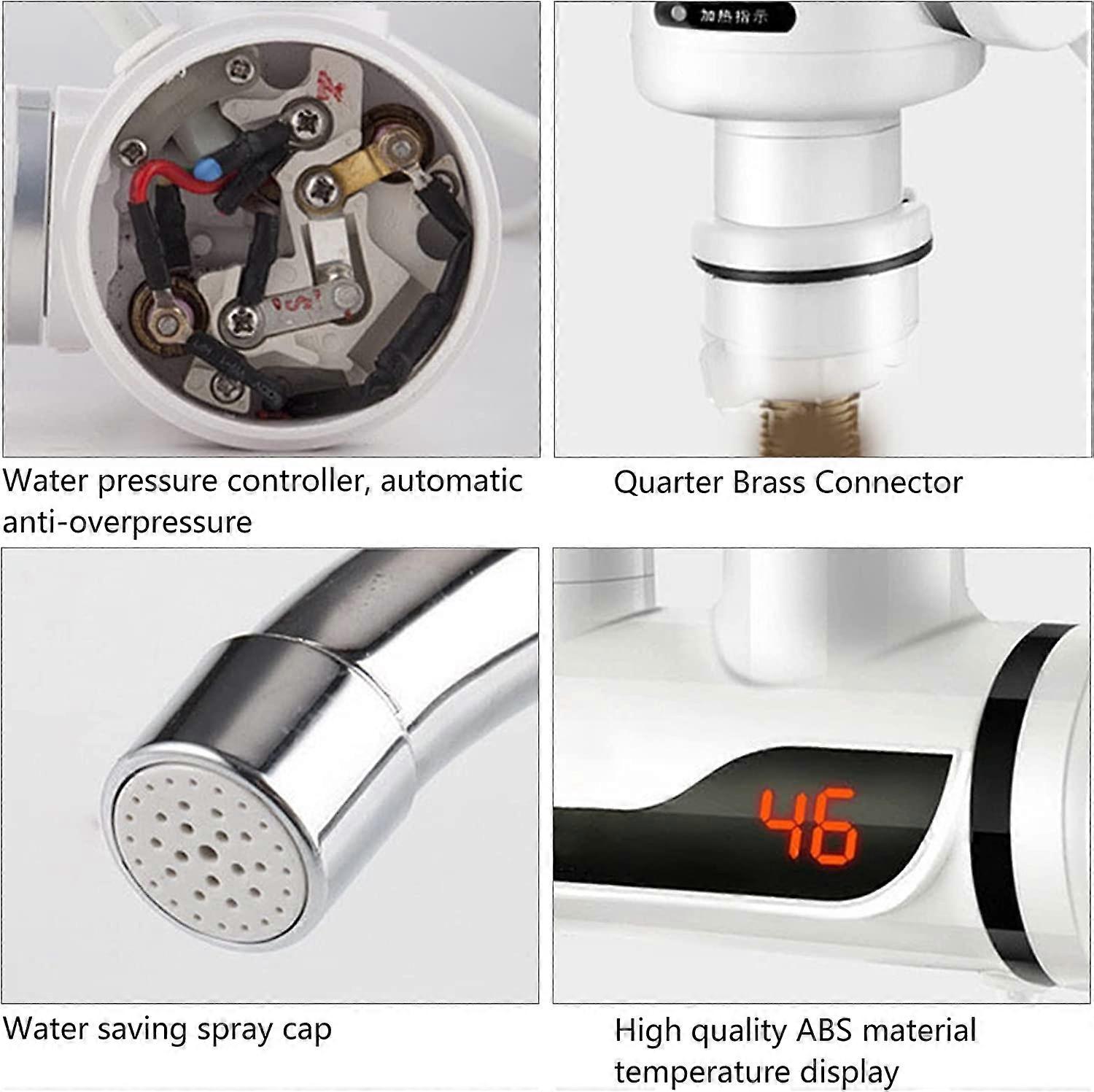 Electric Hot Water Taps, 220V Electric Instant Heater Tap with LED ...