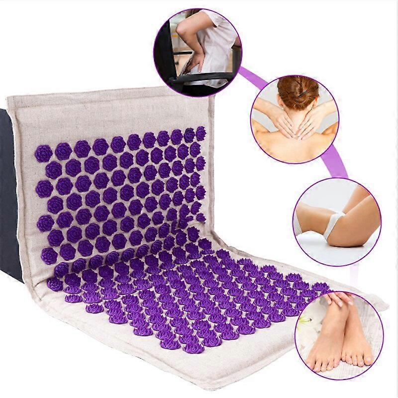 Spike Mat Acupressure Mat, Massage Mat Acupuncture Pillow Set Yoga Mat ...
