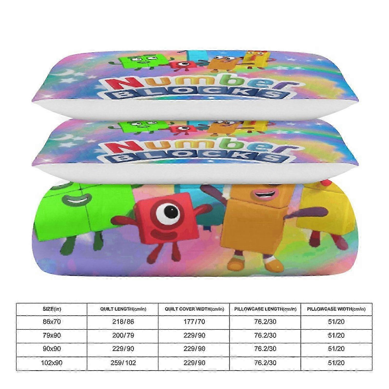 o1196 Bed Sheets Numberblocks Bed Duvet Cover Microfiber Bedding Se3D ...