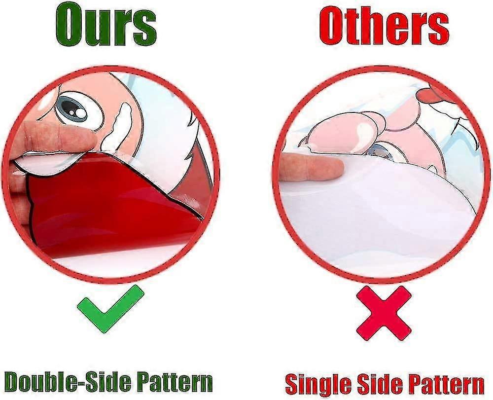 2pc Christmas Window Stickers, Peeping Santa And Rudolph Window Clings ...