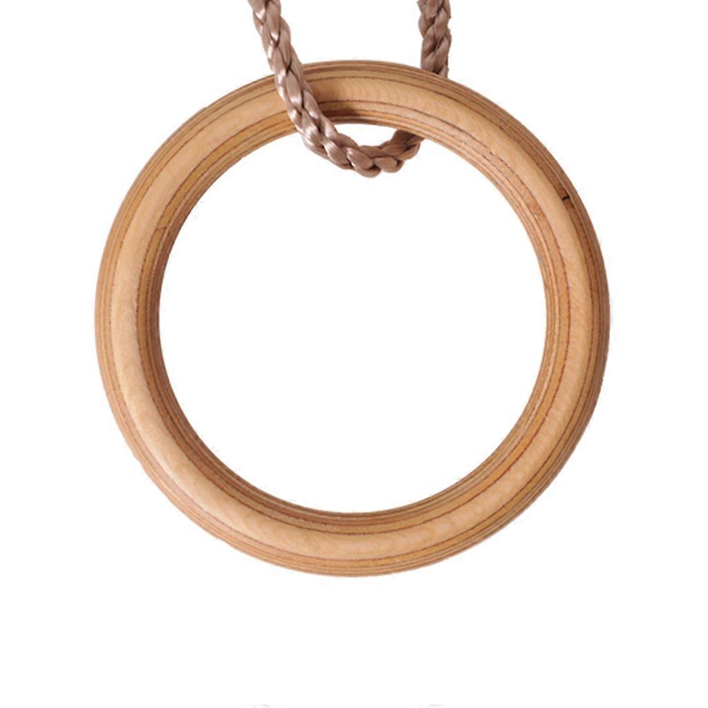1 Pair Wooden Children Swing Rings with Rope Playground Flying Gym ...