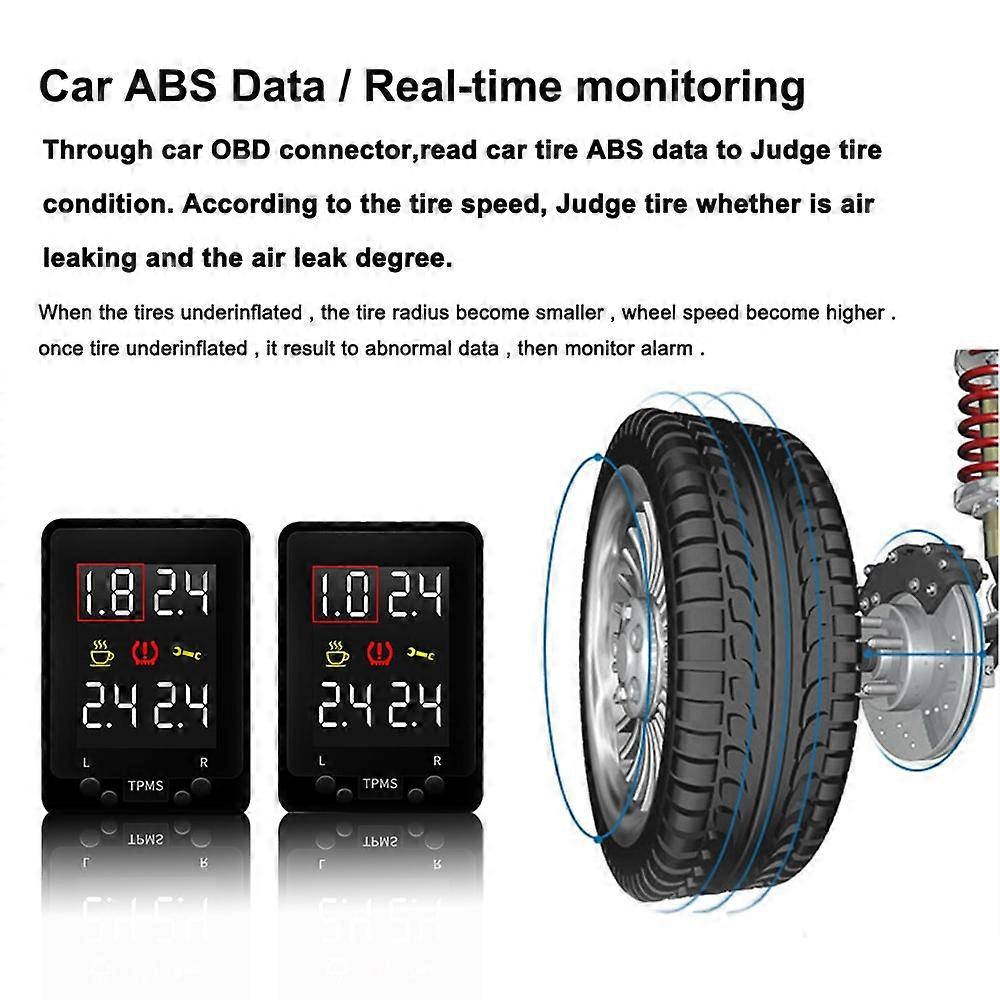 OBD TPMS Tire Pressure Monitor System Security Alarm No Need Sensor For ...