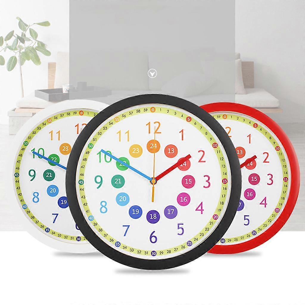Learning Wall Clock for Kids Educational Wall Clock Silent Movement ...