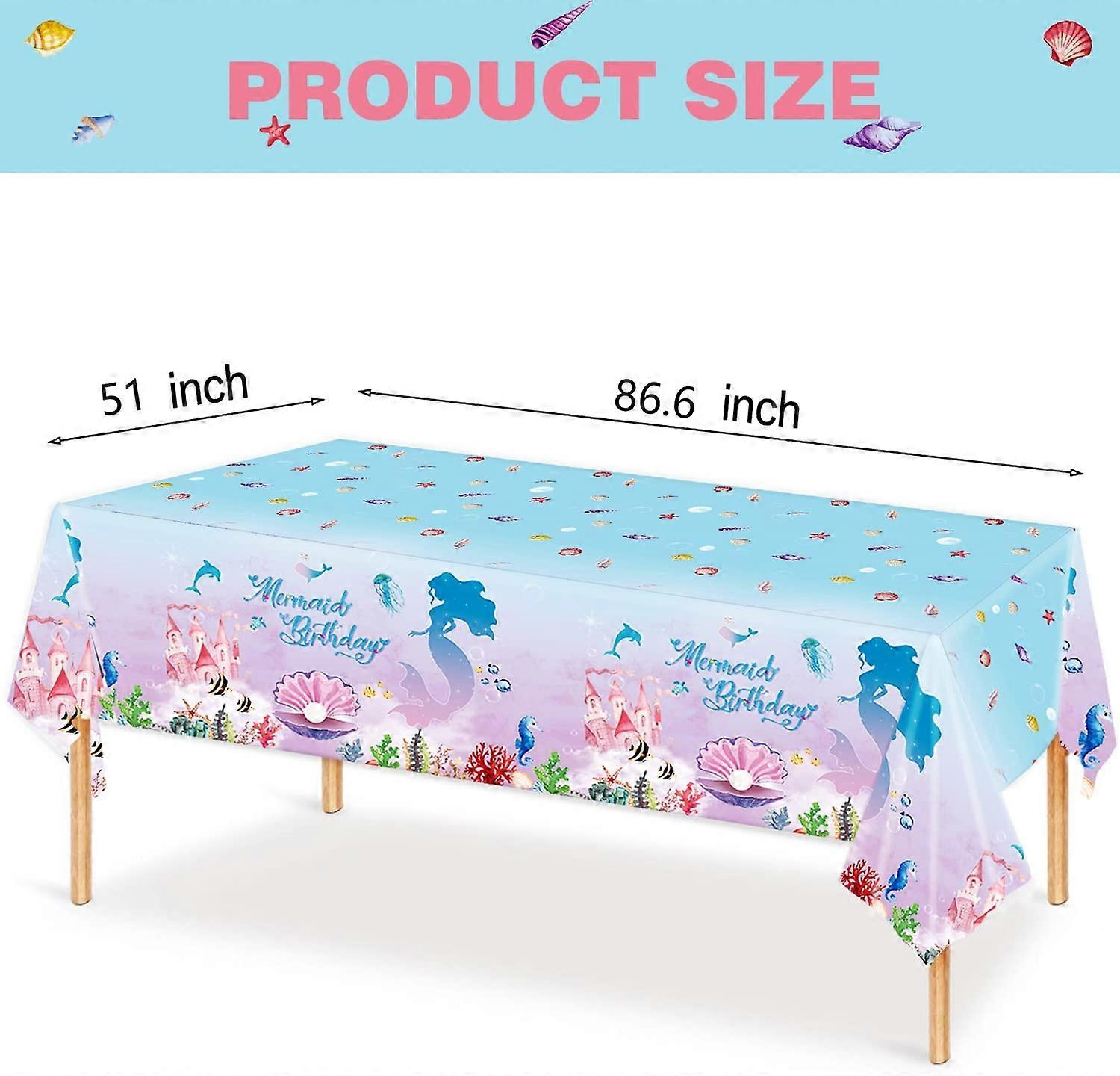 Mermaid Tablecloth Under The sea Theme Party Table Covers Mermaid ...