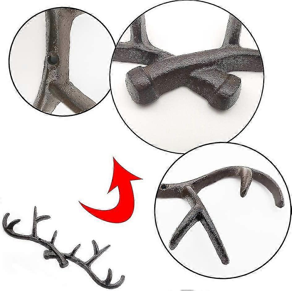 Deer Antler Hook, 34cm Vintage Brown Deer Antler Hook Has A Strong Load ...