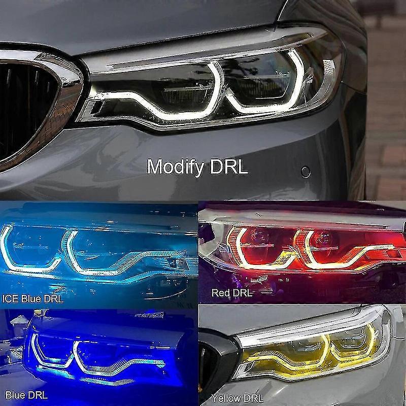 G30 G38 F90 M5 G31 G32 GT CSL Yellow DRL Blue Angel Eyes Red Daylight ...