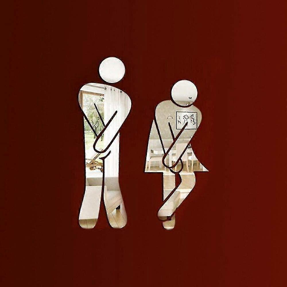 Crossed Legs Funny Bathroom Toilet Restroom Door Accessories Symbol ...