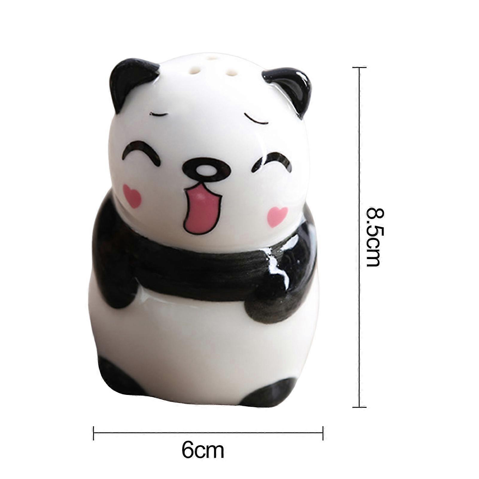 Tyuhe Ceramic Red Panda Seasoning Jar Salt Pepper Storage Container ...