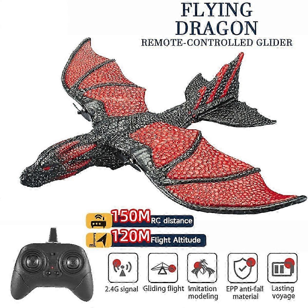 RC Plane 2.4G Simulated Flying Dragon Aircraft Remote Control Flying ...