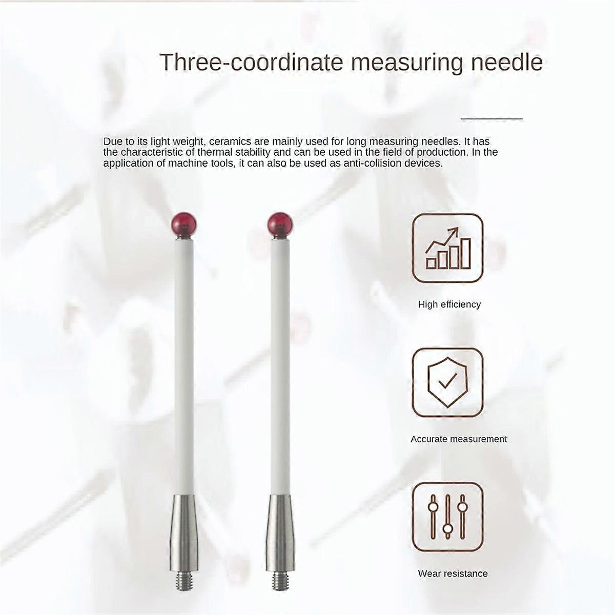 2Pcs CMM Probe 6mm Ball Tip Contact Probes for Renishaw A-5000-3709 ...