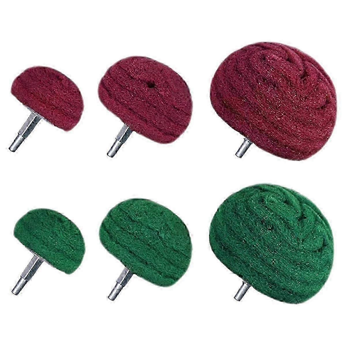 6pcs Dome Type Sanding Mop Polishing Pad, Nylon Fiber Polishing Wheel ...