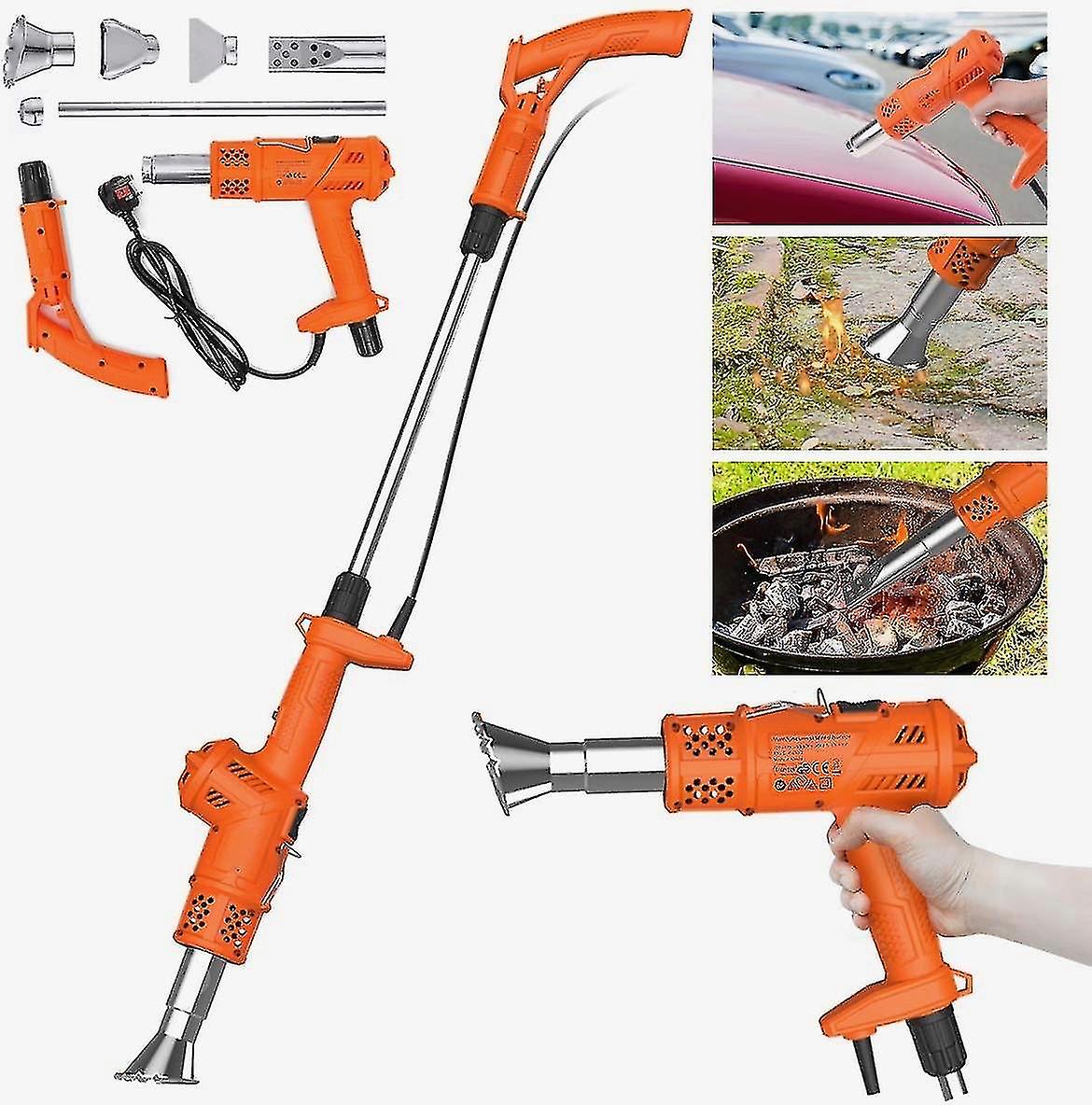 Elektrisk ukrudtsbrænder, 80/650 2000w ukrudtsbrænder med ledning og 5 ...