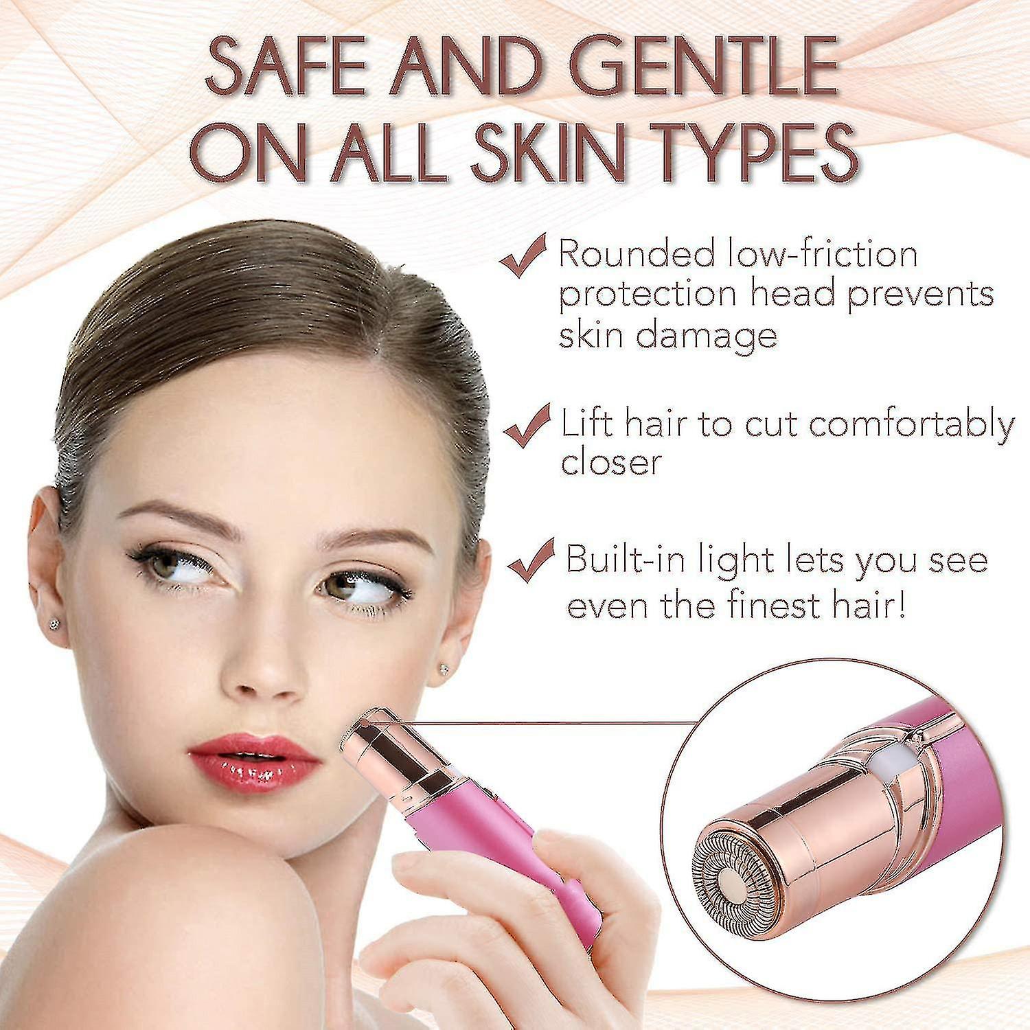 Ladies Facial Epilator, Usb Rechargeable Painless Hair Removal ...