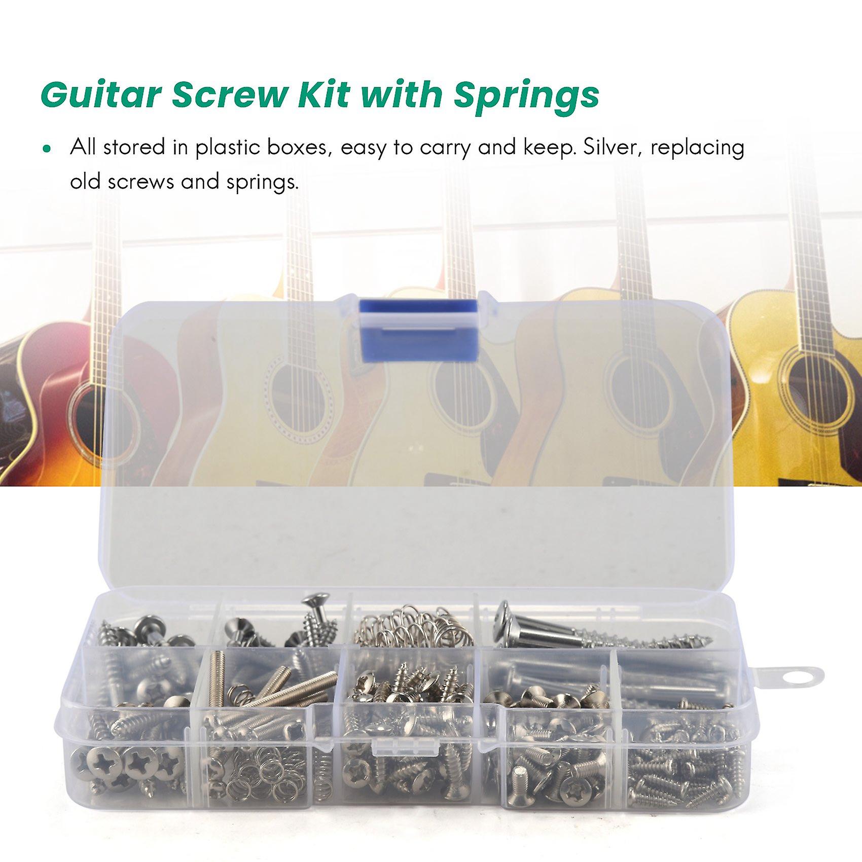 204 Pcs Guitar Screw Kit 9 Types Assortment Set With Springs For ...