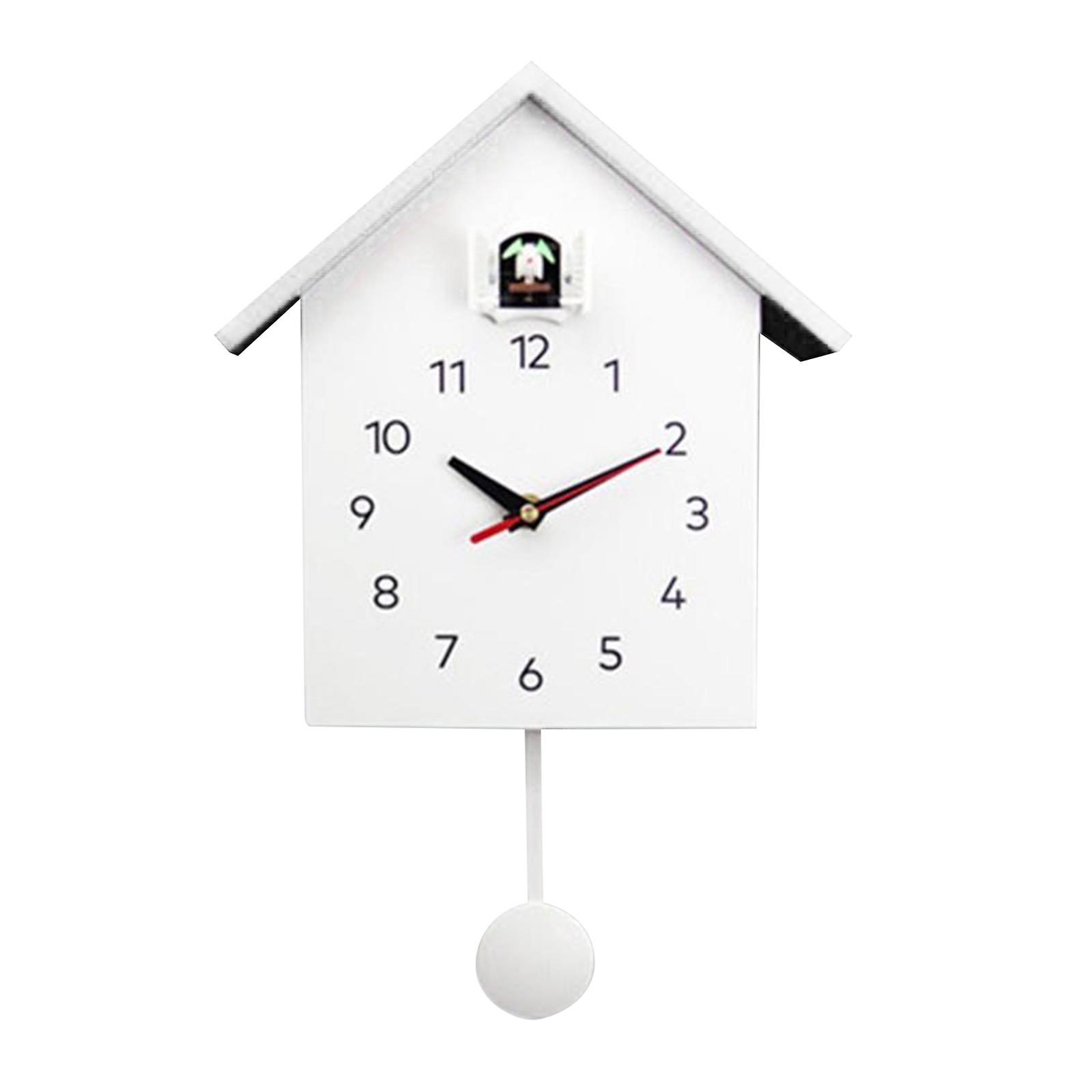 Cuckoo Wall Clock Modern Bird House Hanging Watch Home School Office ...