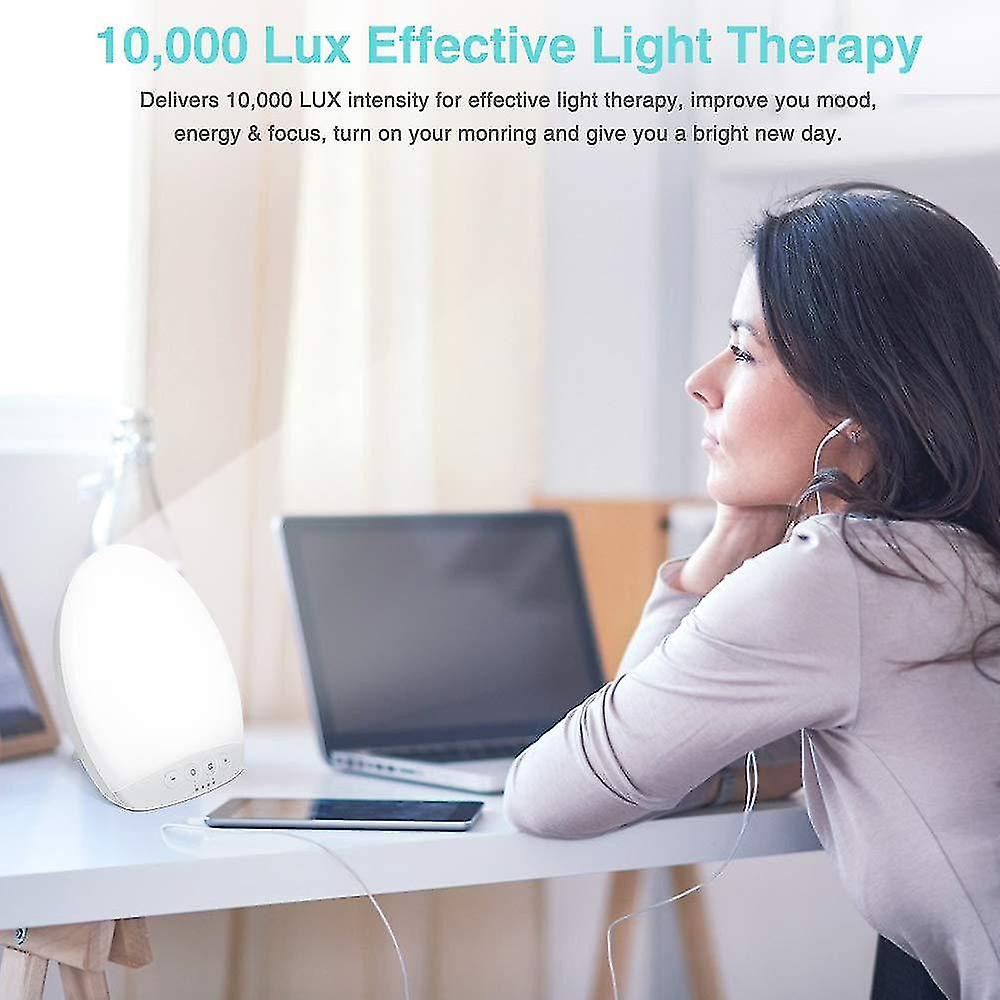 Sad Lamp, 10000 Lux Light Therapy Lamp, With 3 Adjustable Brightness ...