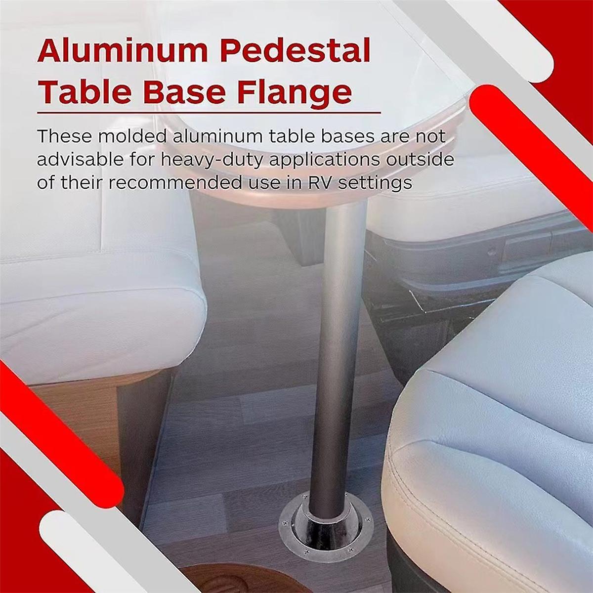 RV Table Base Aluminum Pedestal Table and Floor Mounting Base with 6 ...