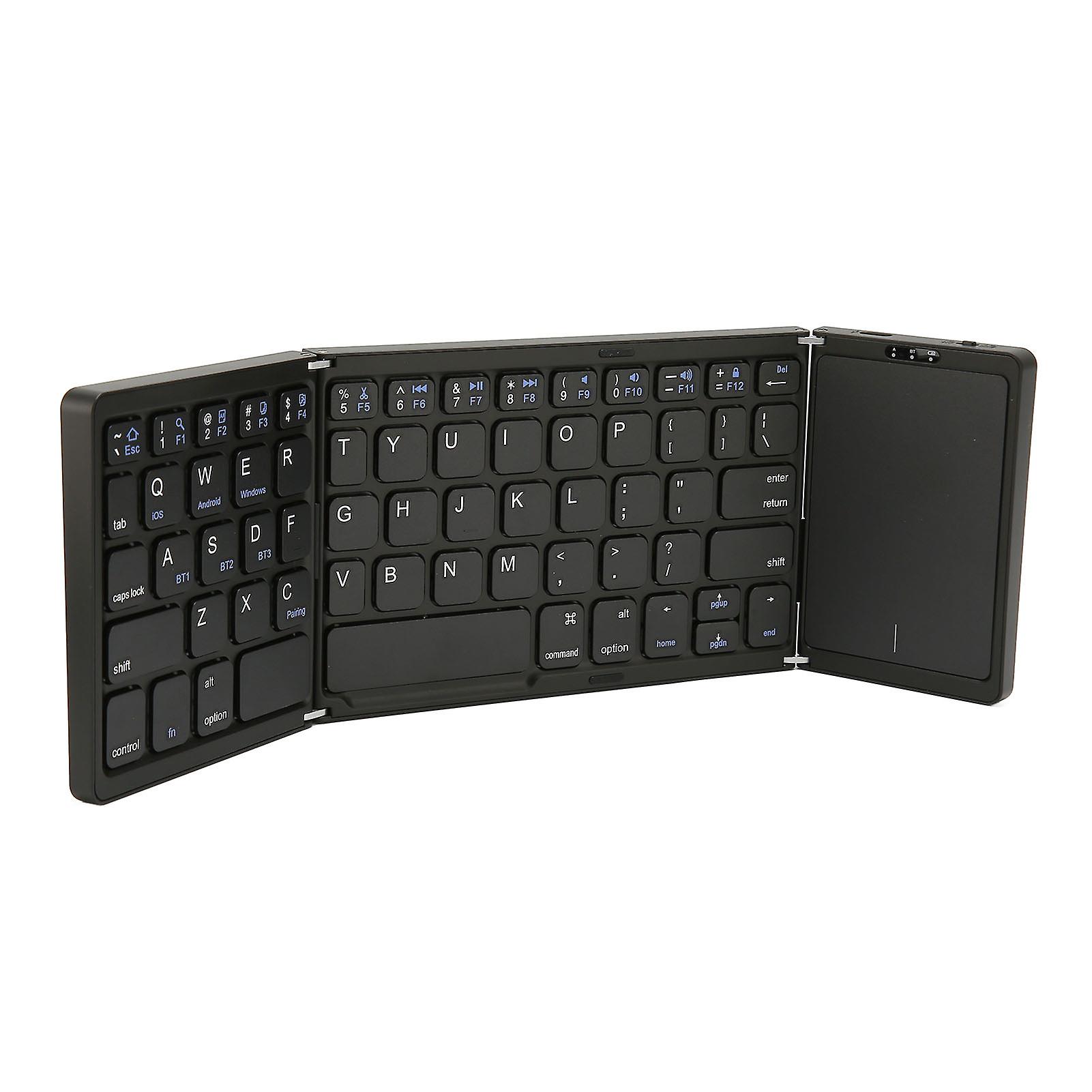 B089T Folding Keyboard 3 Functions Touchpad Folded 64 Keys Portable ...