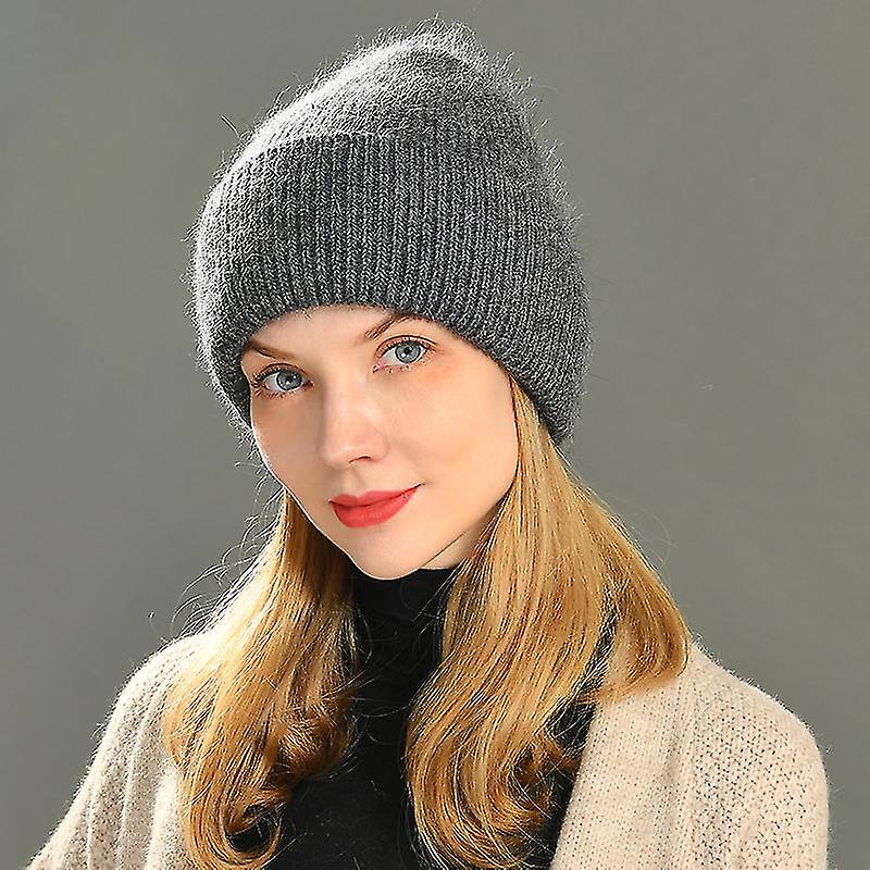 Winter Hat Real Rabbit Fur Winter Hats For Women Fashion Warm Beanie ...
