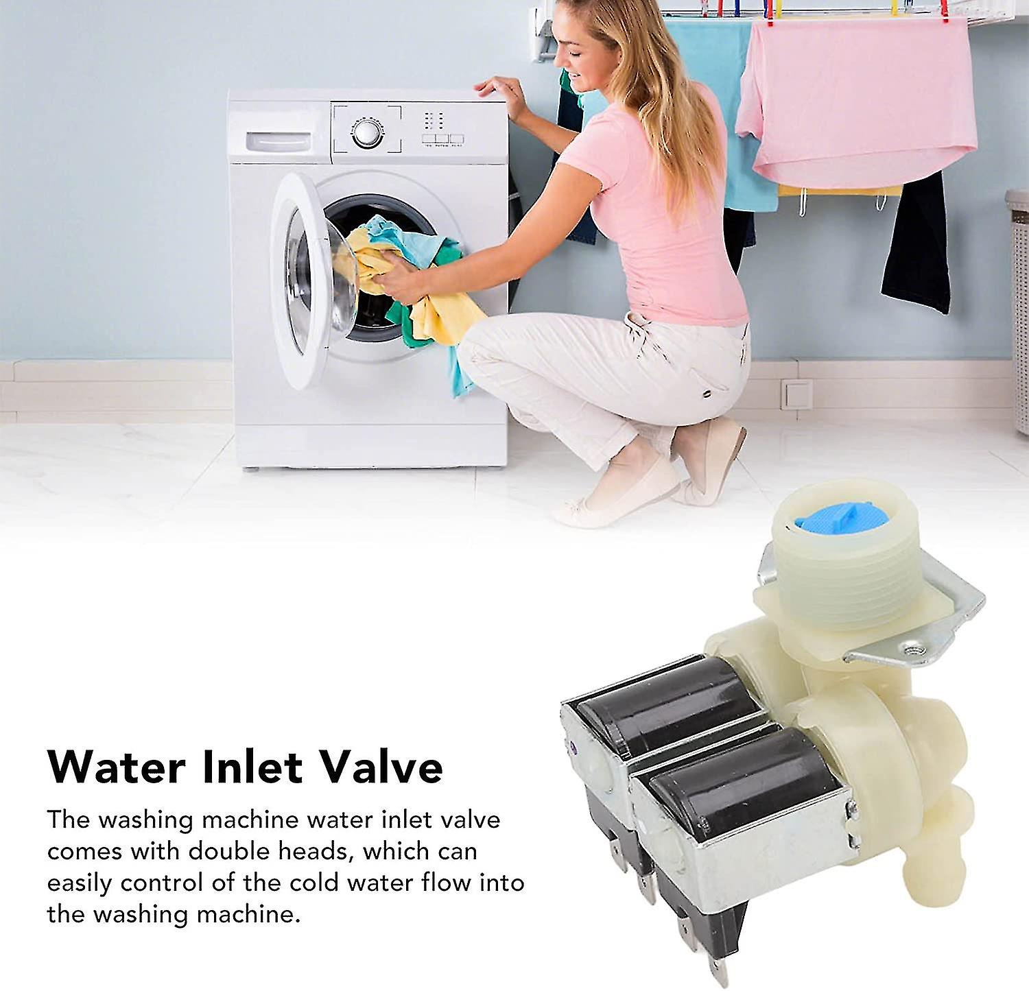 Water Valve for Washing Machine, Double Head Sole Valve for Washing ...