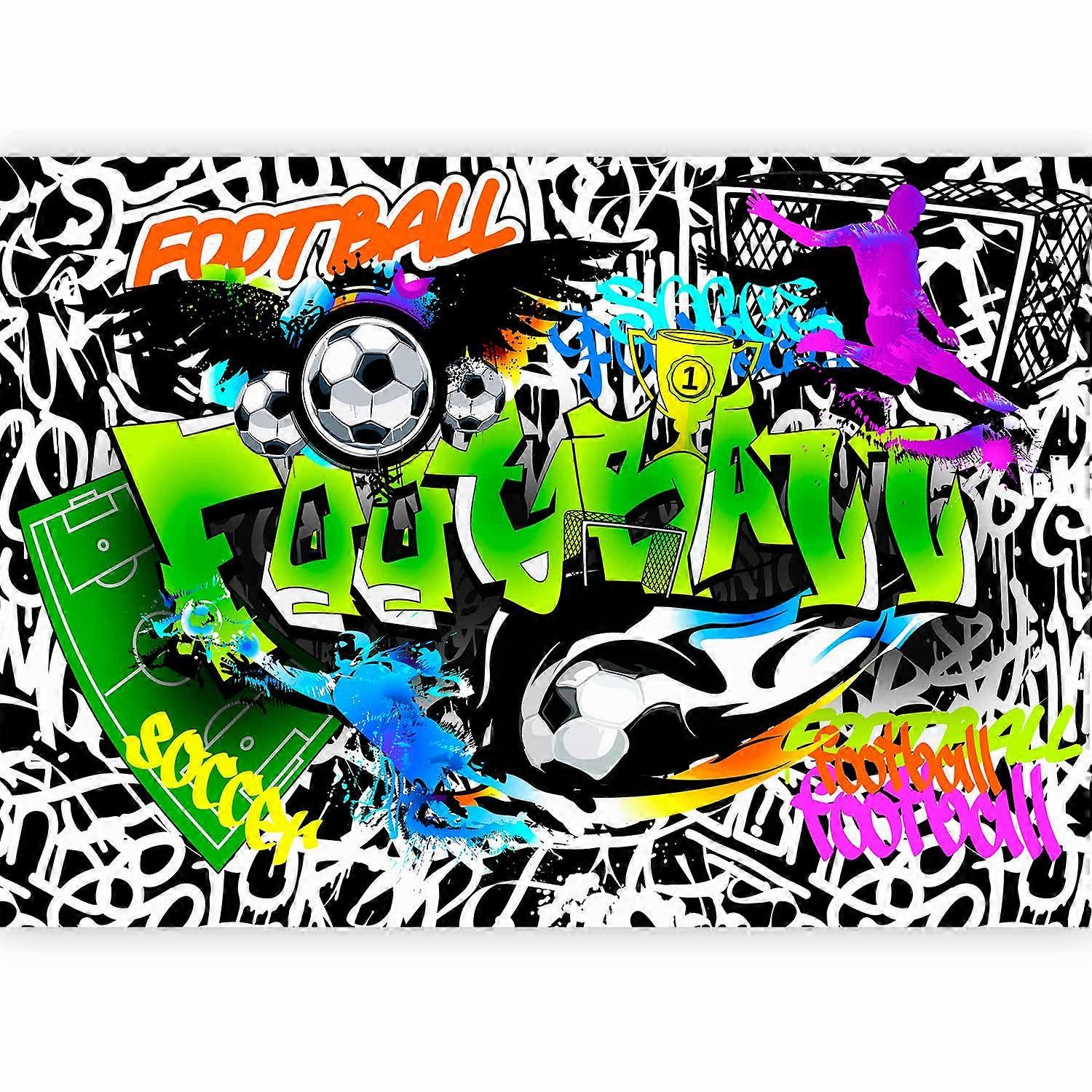 Wall Mural - Football Graffiti | Fruugo UK