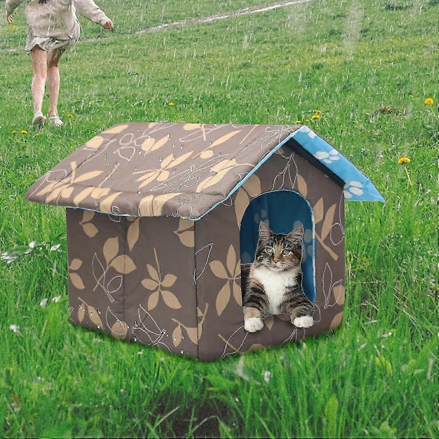 Cat Houses for Outdoor Cats Insulated Waterproof Warm Weatherproof ...
