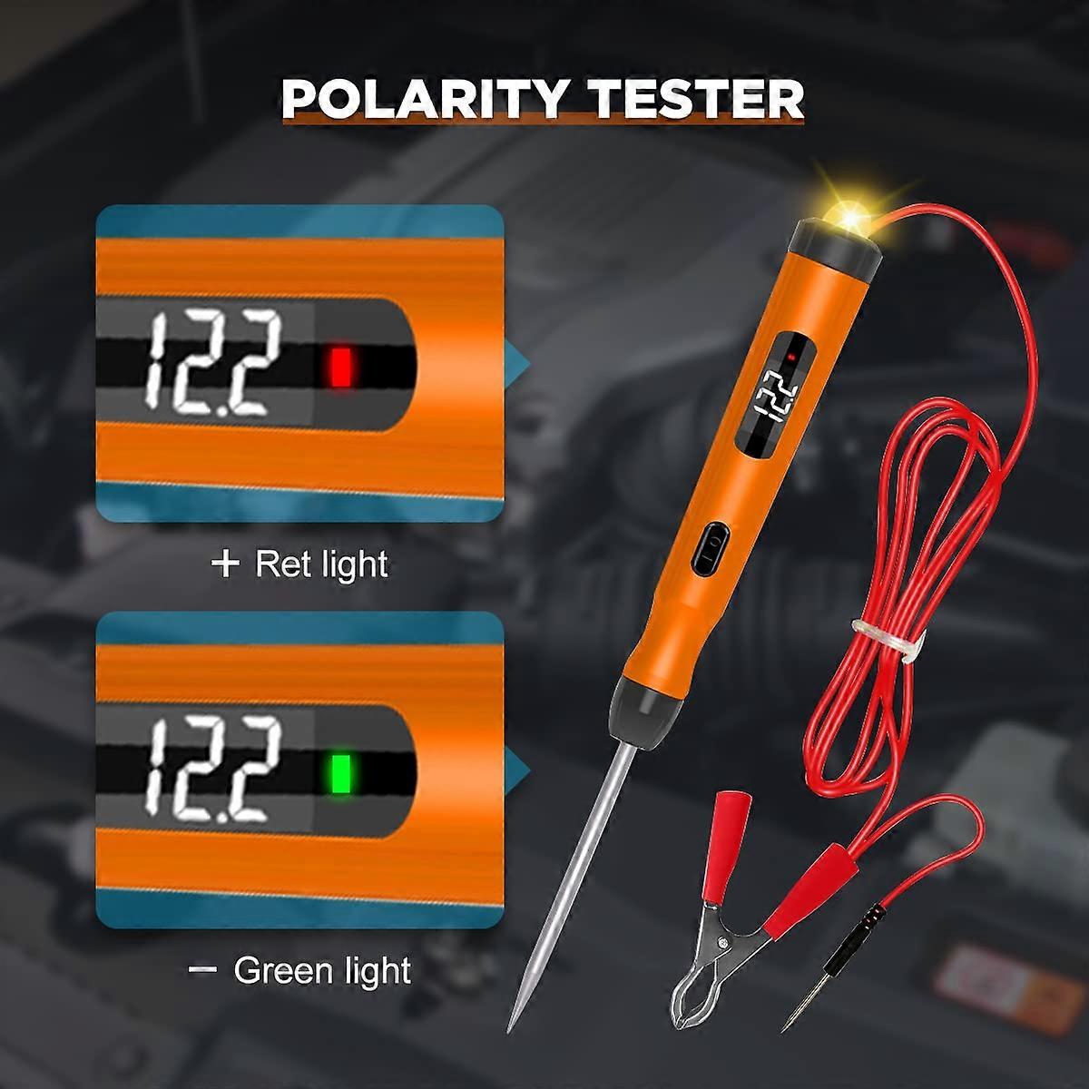 Car Test Lamp 6V 12V 24V DC Test Lamp With Digital Voltage Voltmeter ...