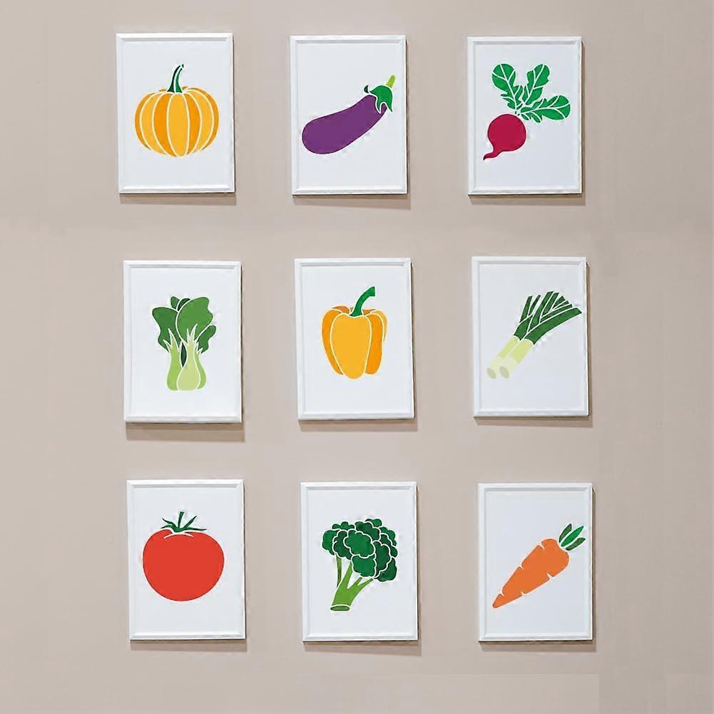 10pcs Vegetables Stencil 66inch Farm Vegetable Drawing Stencil with ...