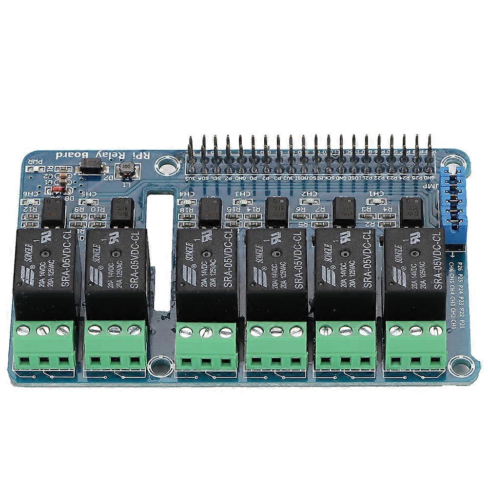 6 Channel RPi Relay Module Expansion Board for Raspberry Pi A+/B+/2B/3B ...