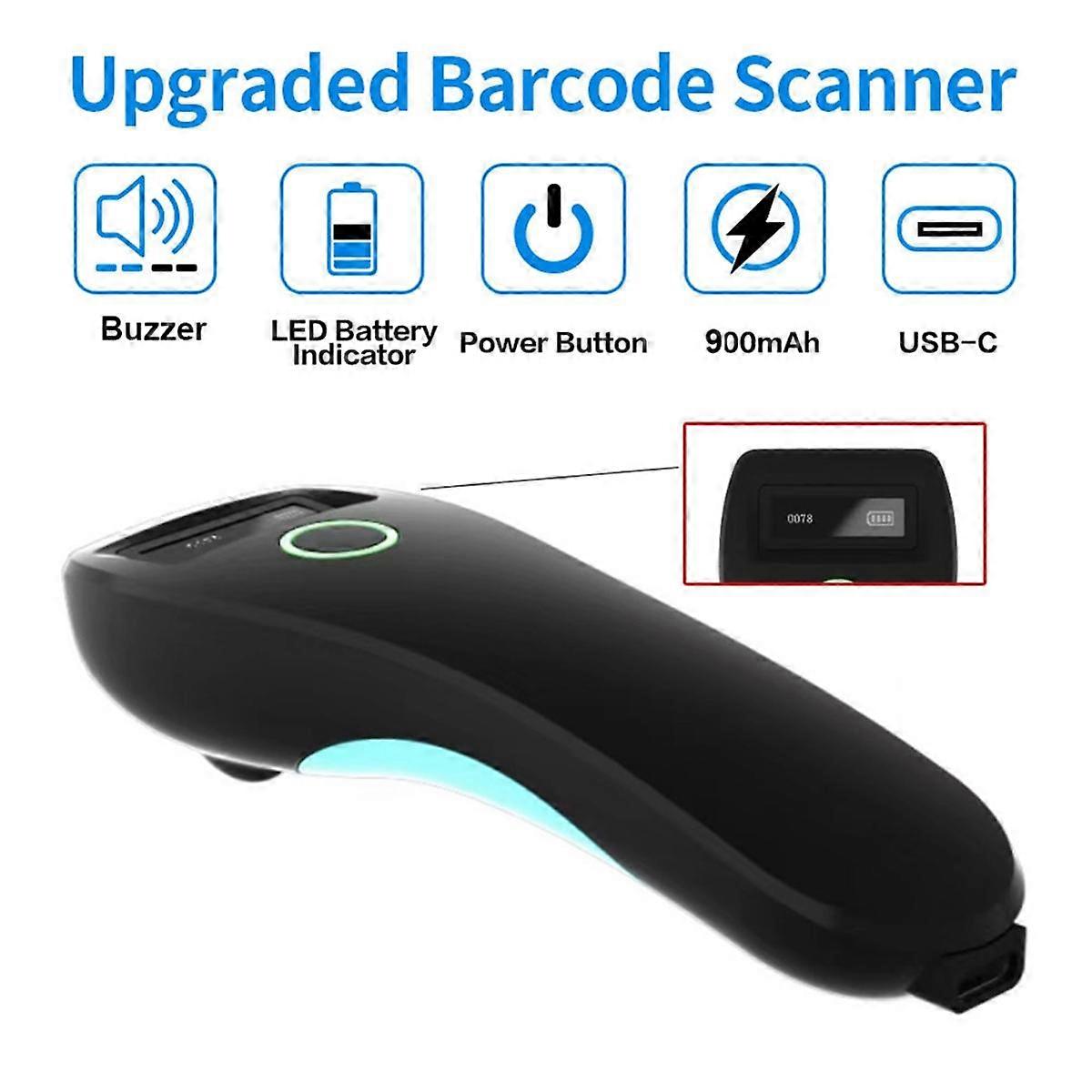 Barcode Scanner HBA-W6 Wireless 1D/2D CMOS Scanner USB Bluetooth Mini Pocket QR Reader for IOS ...