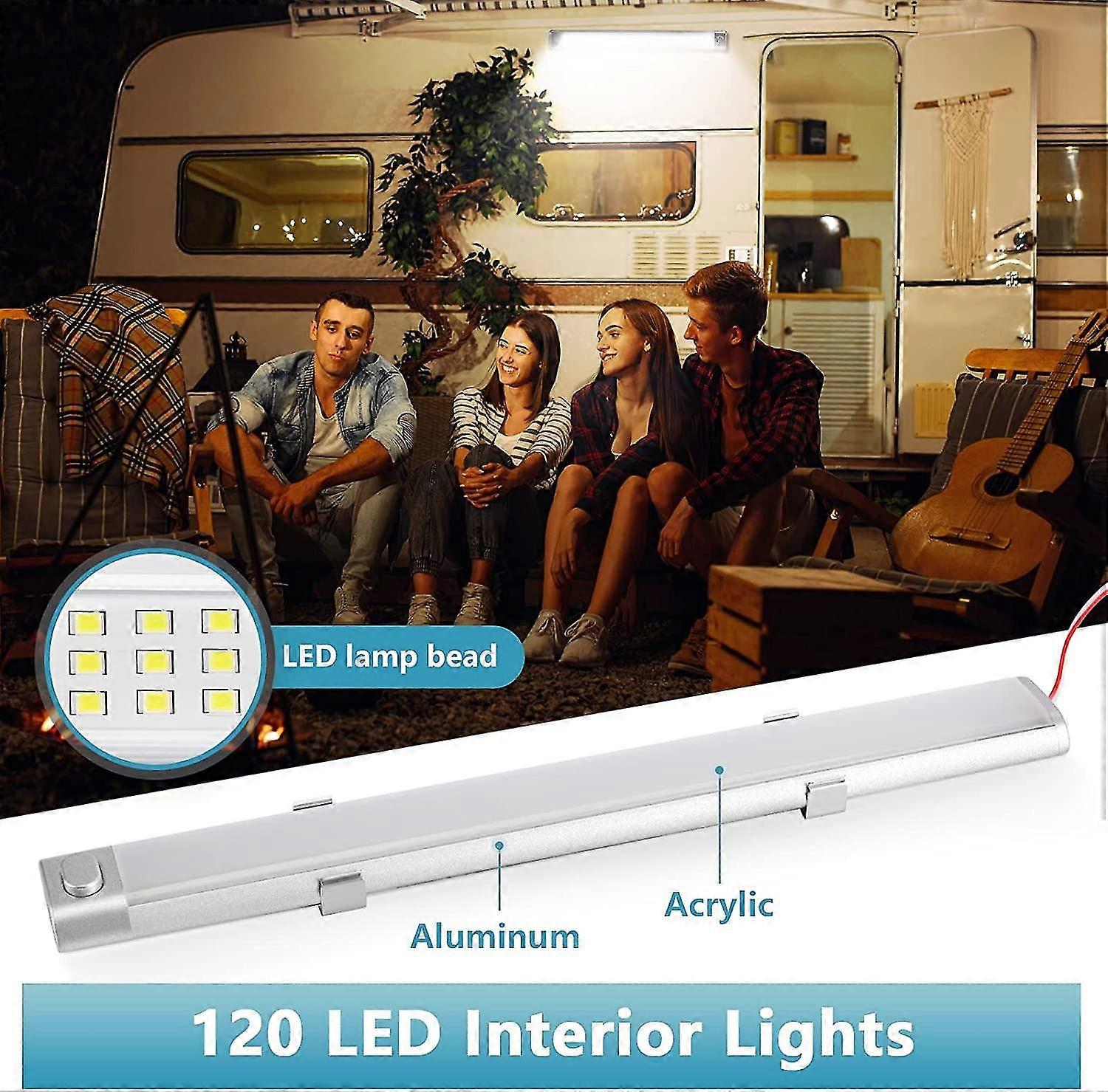 12v Led Interior Light Bar Lighting Car Light 120 Led With Switch For ...